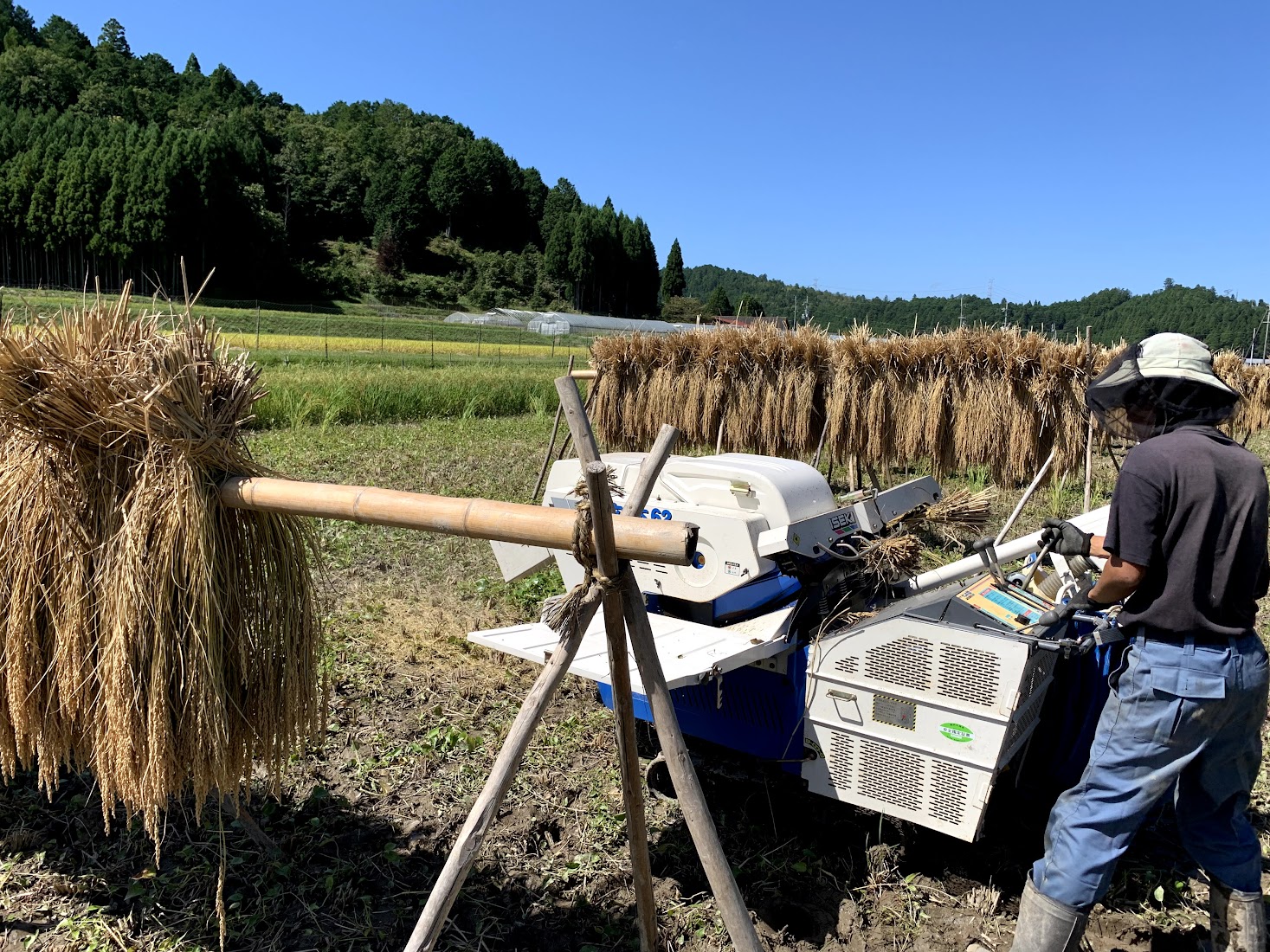ハーベスタ（動力脱穀機）を使うときの注意点について - 田舎暮らし・自給自足マニュアル